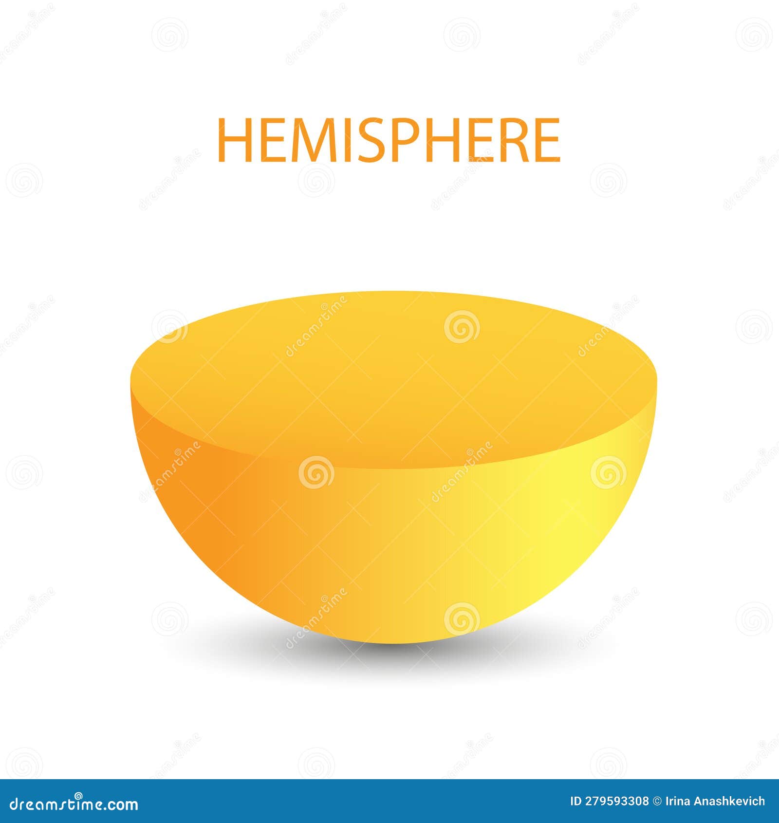 Vector Hemisphere with Gradients and Shadow for Game, Icon, Package ...