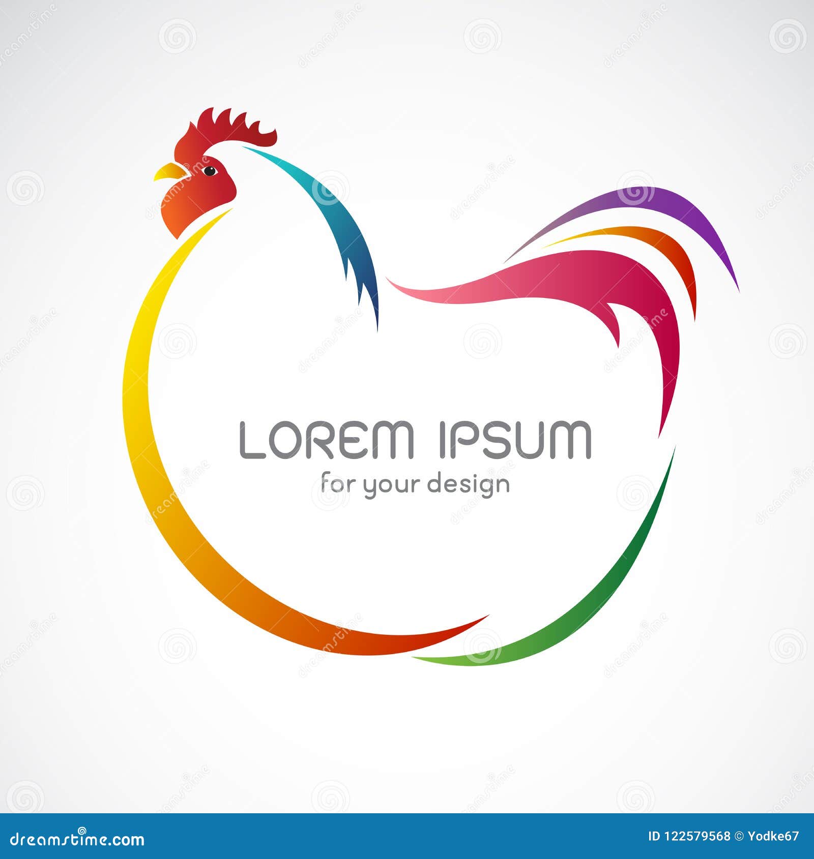 Vector of a Hen Design on White Background. Farm Animals Stock Vector ...