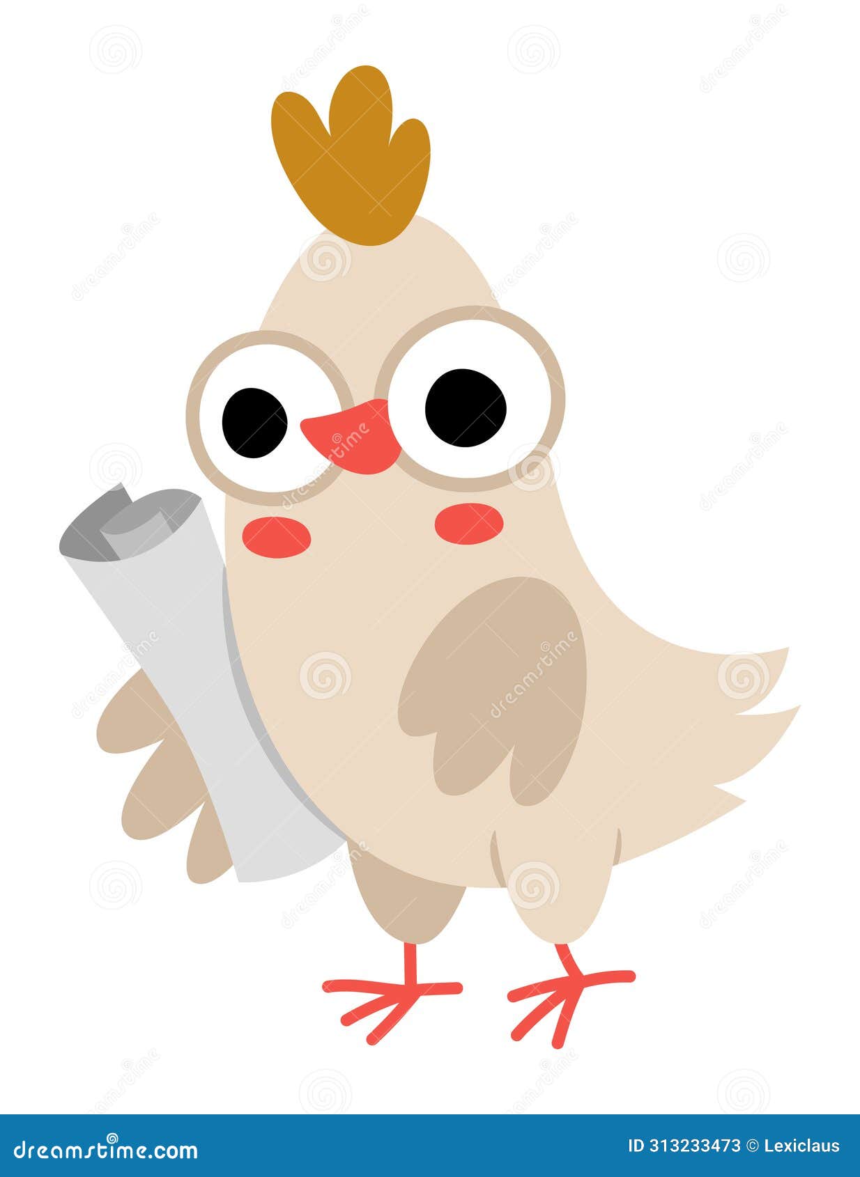 Vector Hen Engineer with Blueprint. Construction Site Worker ...