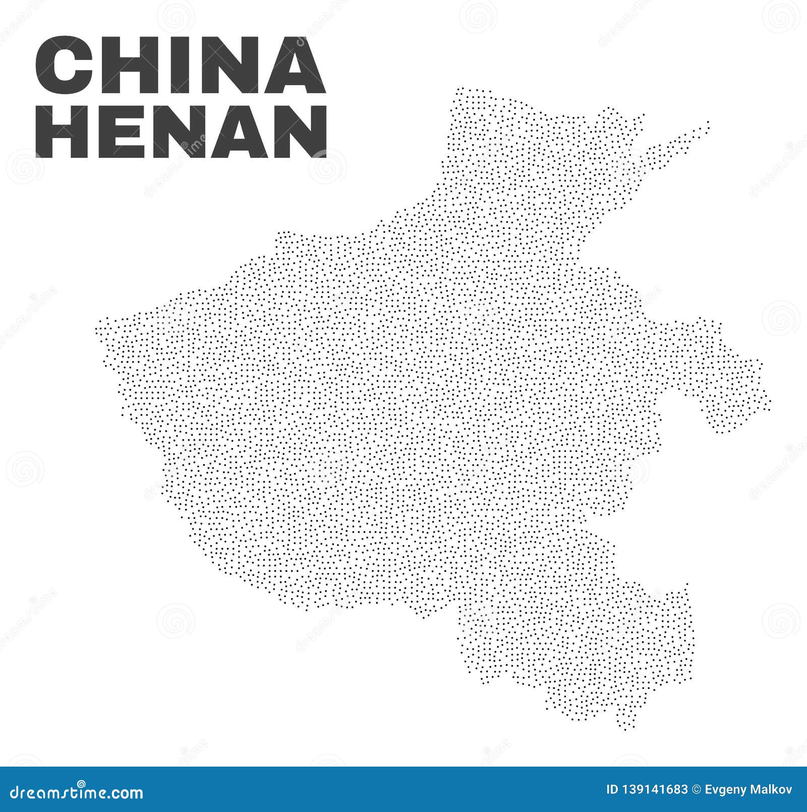 Vector Henan Province Map of Dots Stock Vector - Illustration of sand ...