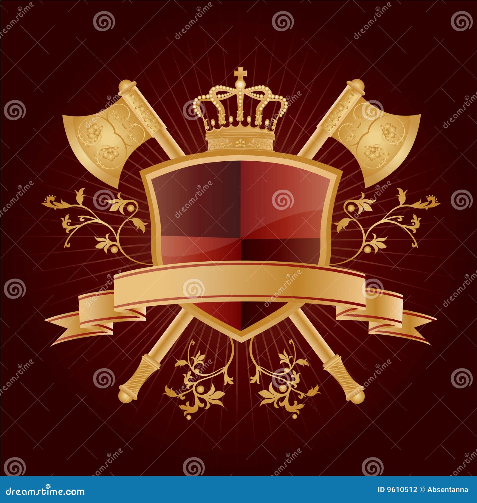 Vector heraldic pattern stock vector. Illustration of knight - 9610512