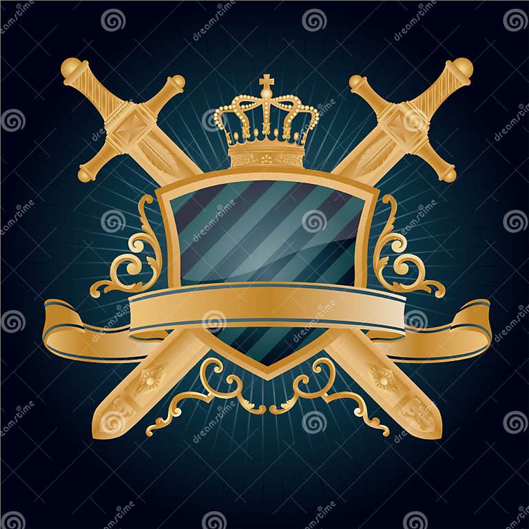 Vector heraldic pattern stock vector. Illustration of buckler - 9610536