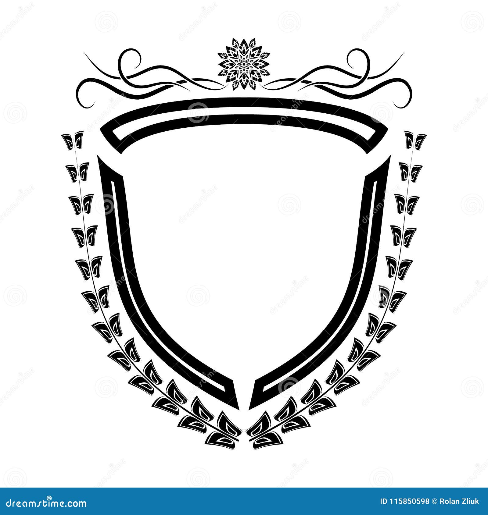 The Vector Heraldic Shield. Stock Vector - Illustration of elegance ...