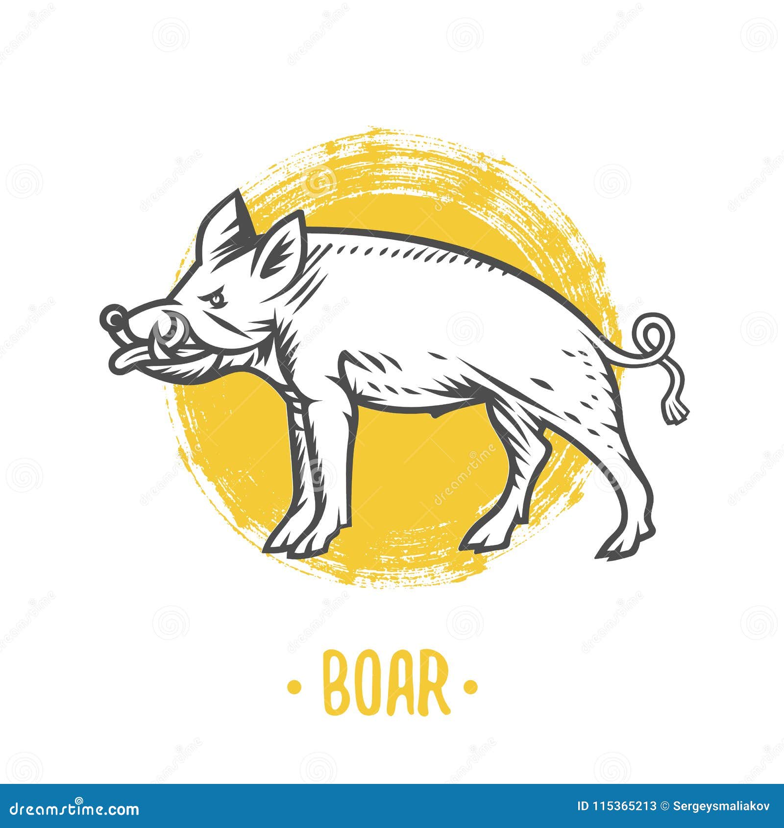 Vector Heraldic Shields with Boar. Stock Vector - Illustration of ...
