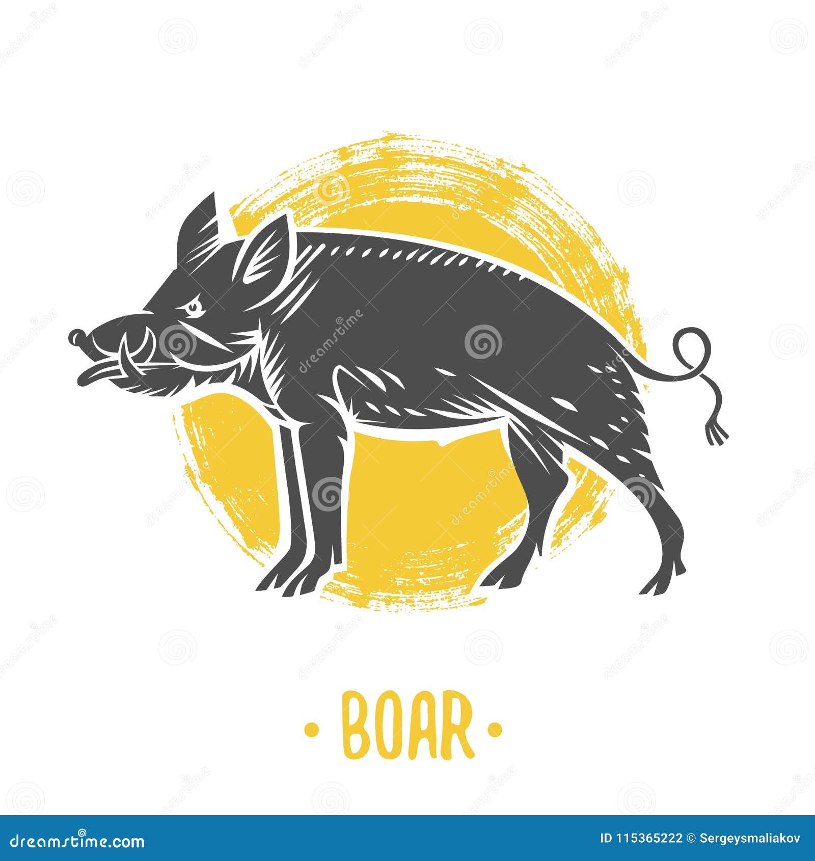 Vector Heraldic Shields With Boar. Stock Vector - Illustration of ...