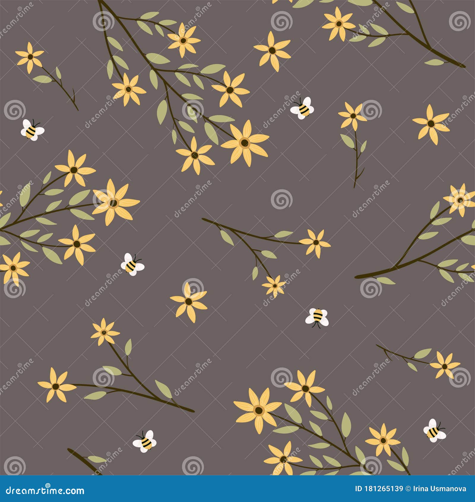 Vector Herb Pattern. Summer Illustration Stock Illustration ...