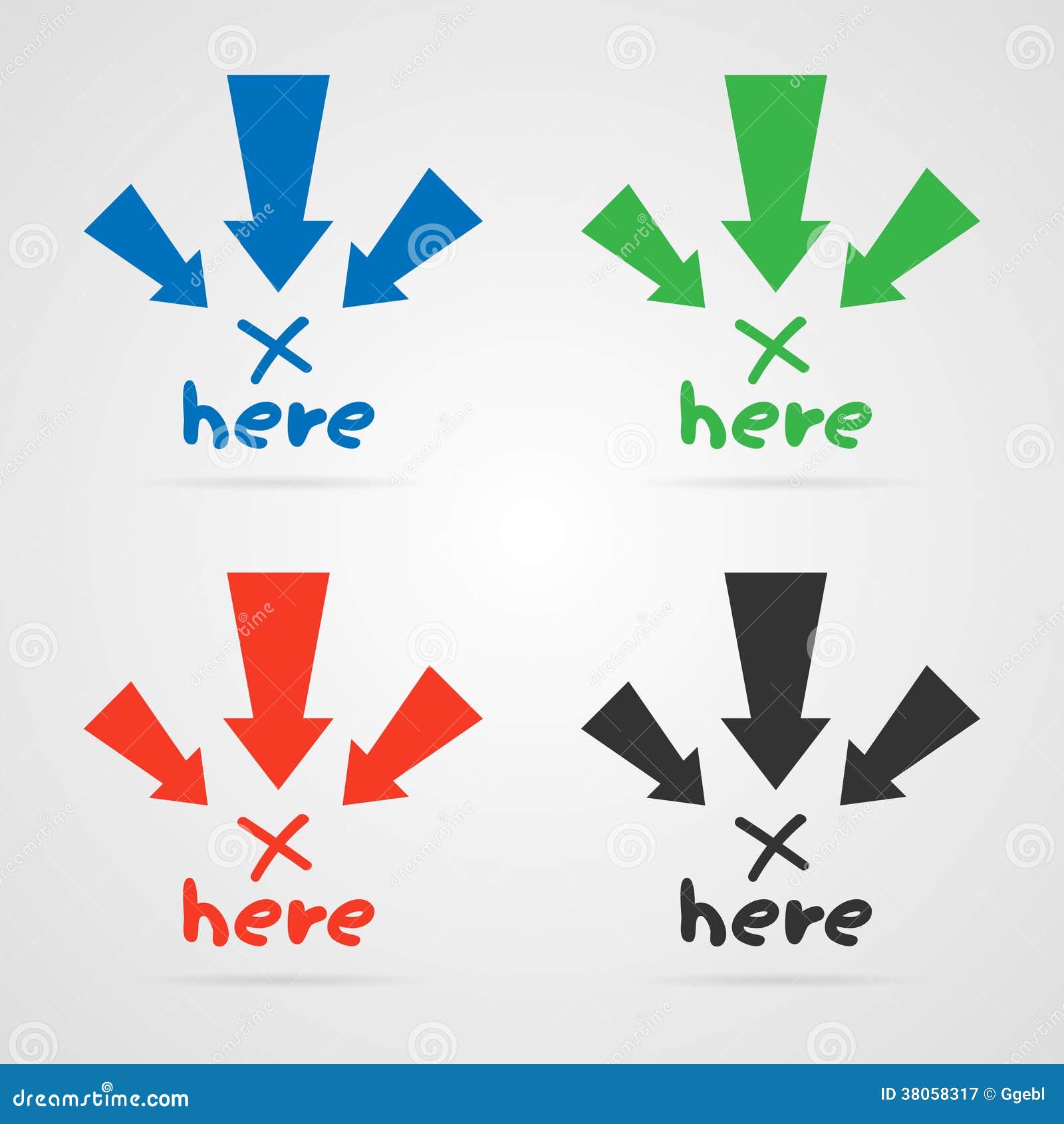 Vector here marks stock vector. Illustration of symbol - 38058317