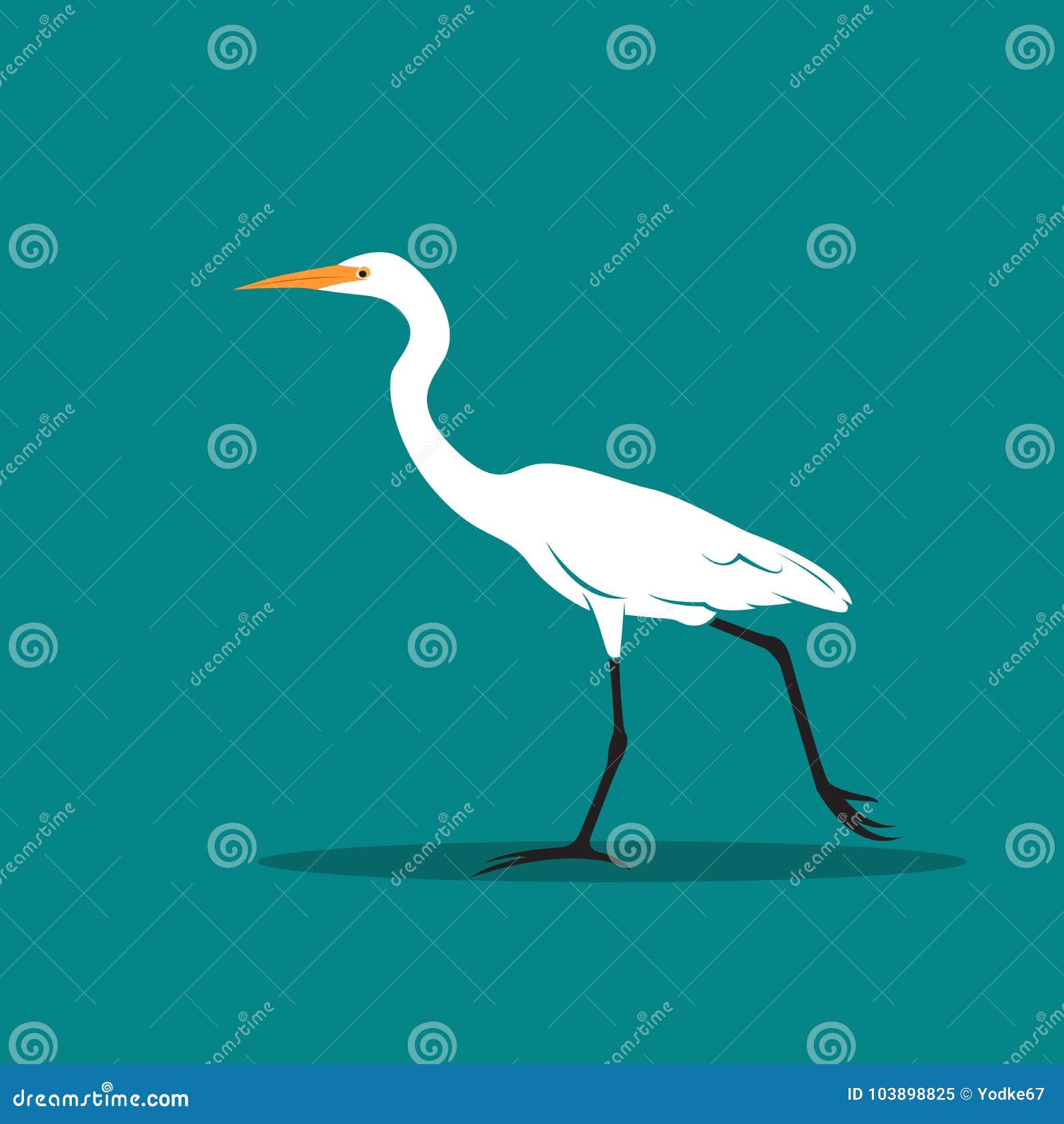 Vector of Heron or Egret Design Ciconiiformes, Ardeidae. Stock Vector ...