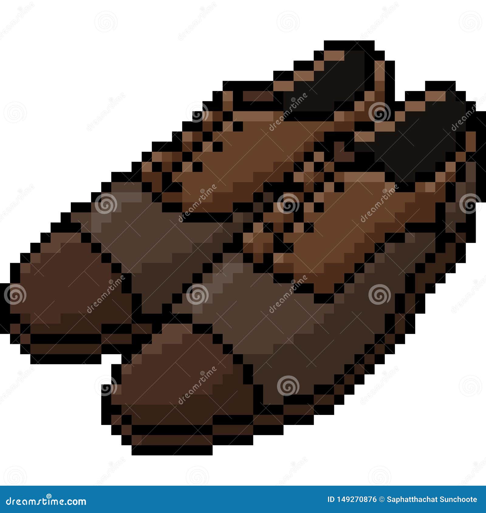 Vector Het Leerschoen Van De Pixelkunst Vector Illustratie ...