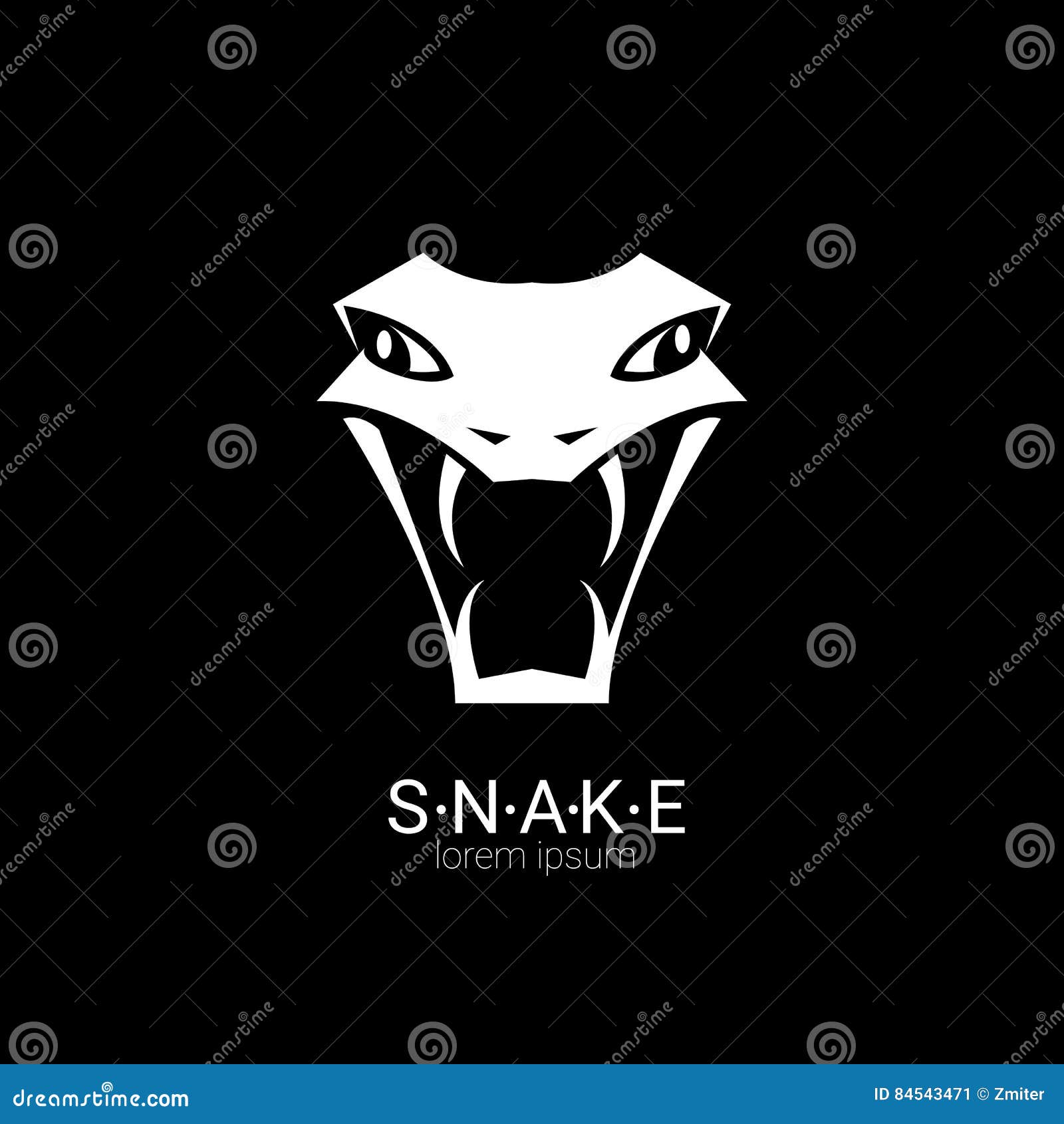 Vector Het Ontwerpelement Van Het Slang Eenvoudig Embleem Vector ...