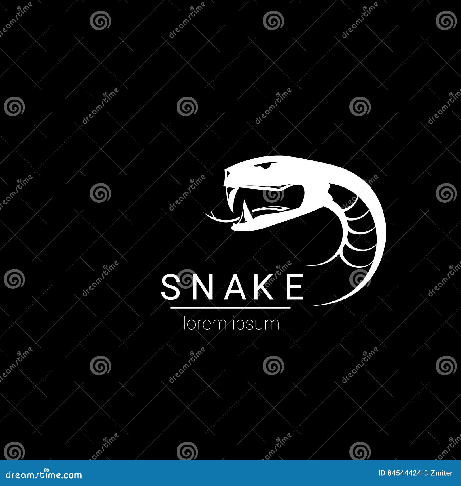 Vector Het Ontwerpelement Van Het Slang Eenvoudig Embleem Vector ...