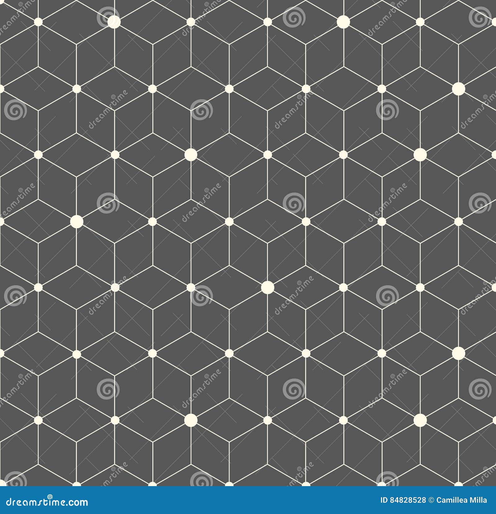 Vector Hexagon Flat Abstract Geometric Pattern Illustration Stock ...