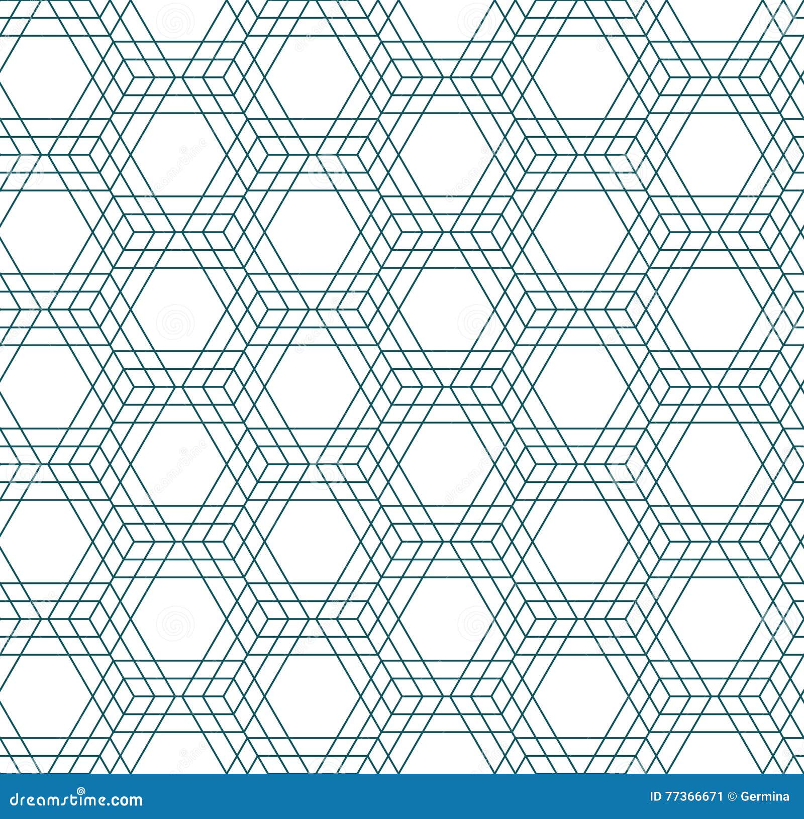 Vector Hexagon Geometric Monochrome Seamless Simple Retro Pattern Stock ...