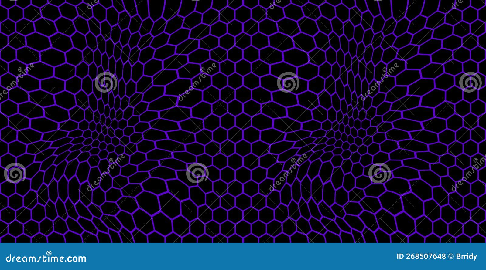 Vector Hexagon Grid with Waves. Futuristic Metaverse Illustration Stock ...