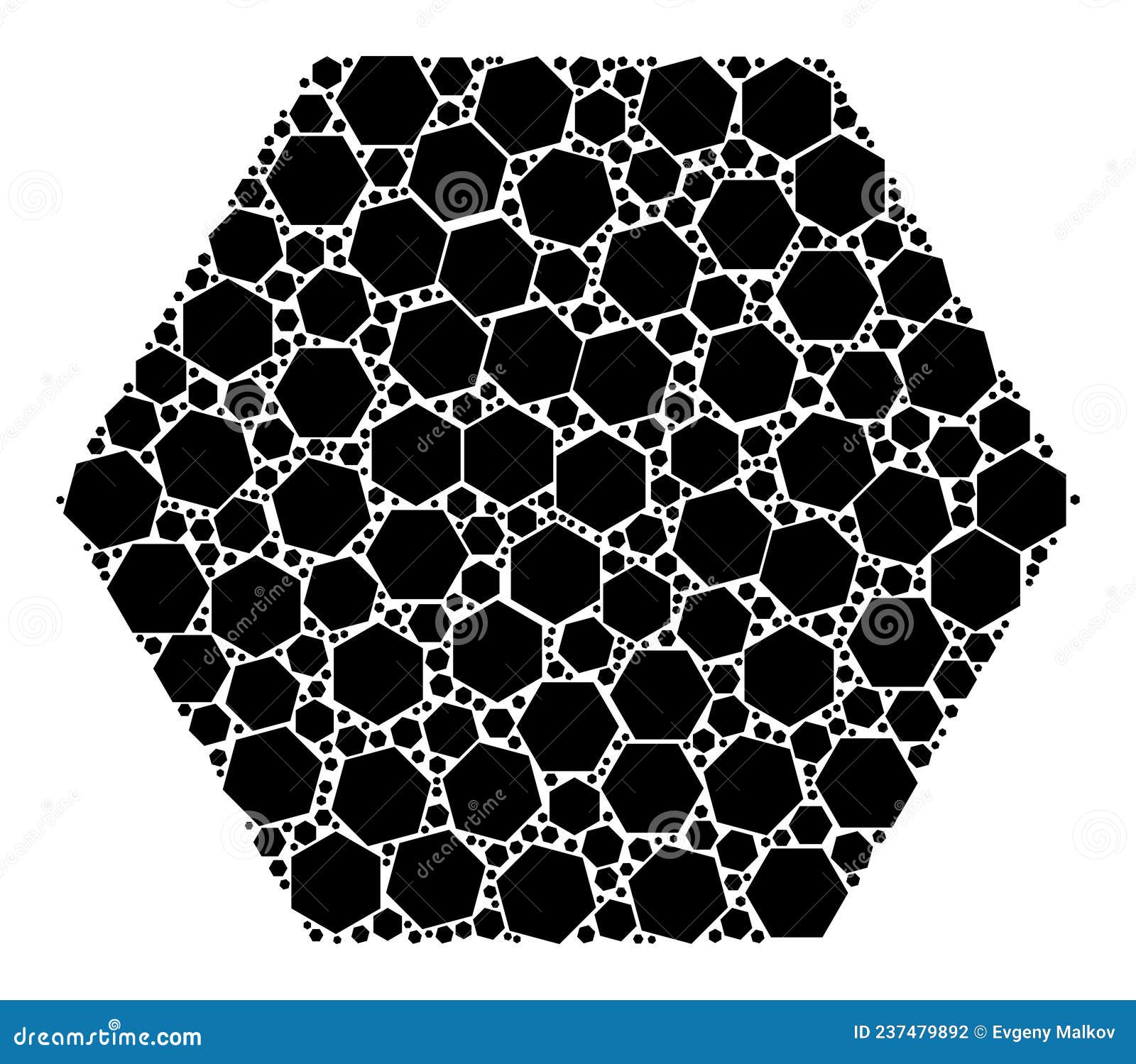 Hexagon Fractal Icon Mosaic of Self Icons Stock Vector - Illustration of mosaic, repeating ...
