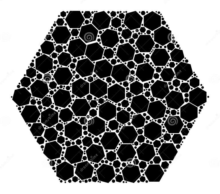 Hexagon Fractal Icon Mosaic of Self Icons Stock Vector - Illustration of mosaic, repeating ...