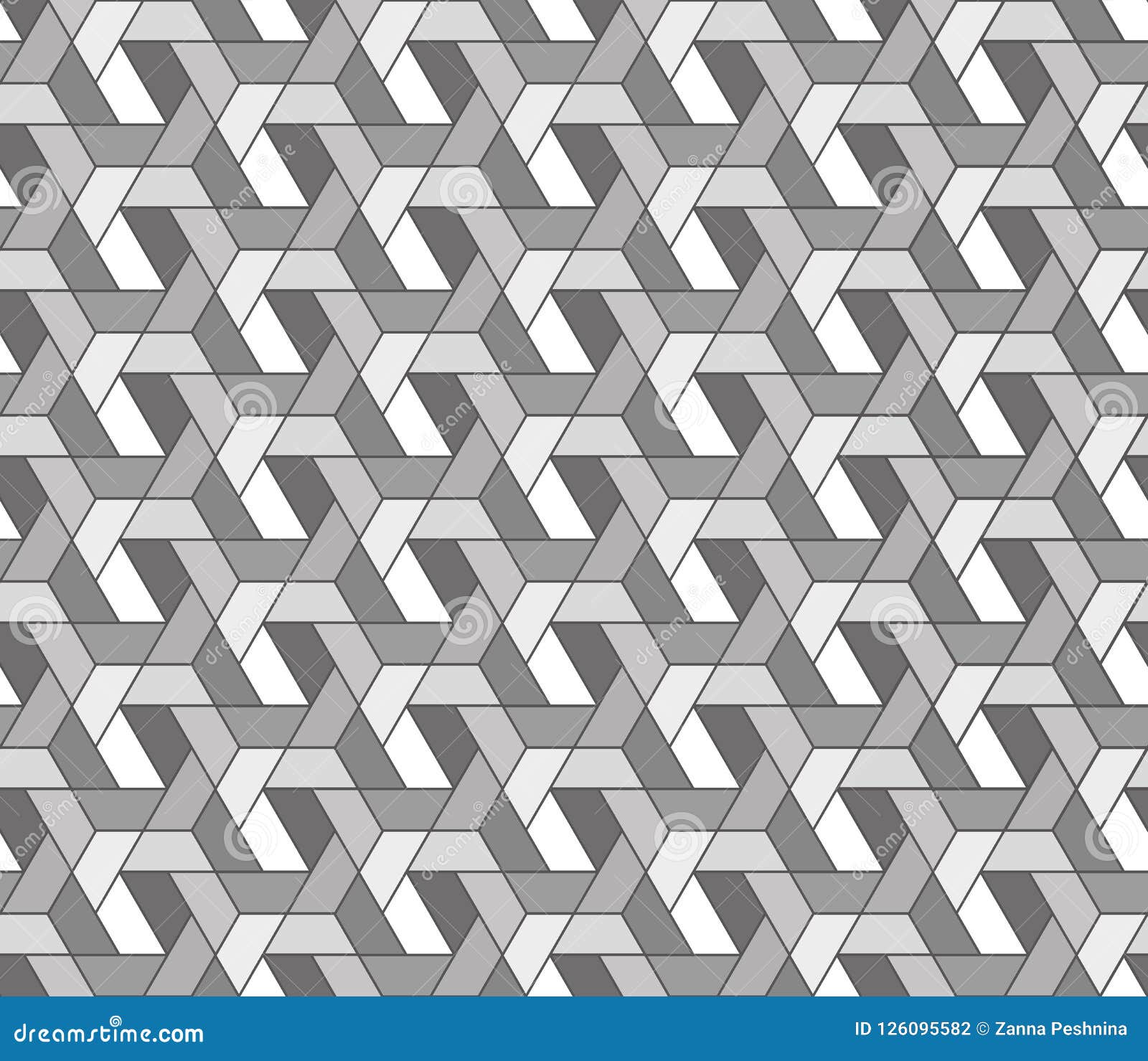 Vector Hexagon Seamless Pattern. Repeating Geometric Triangular Grid ...