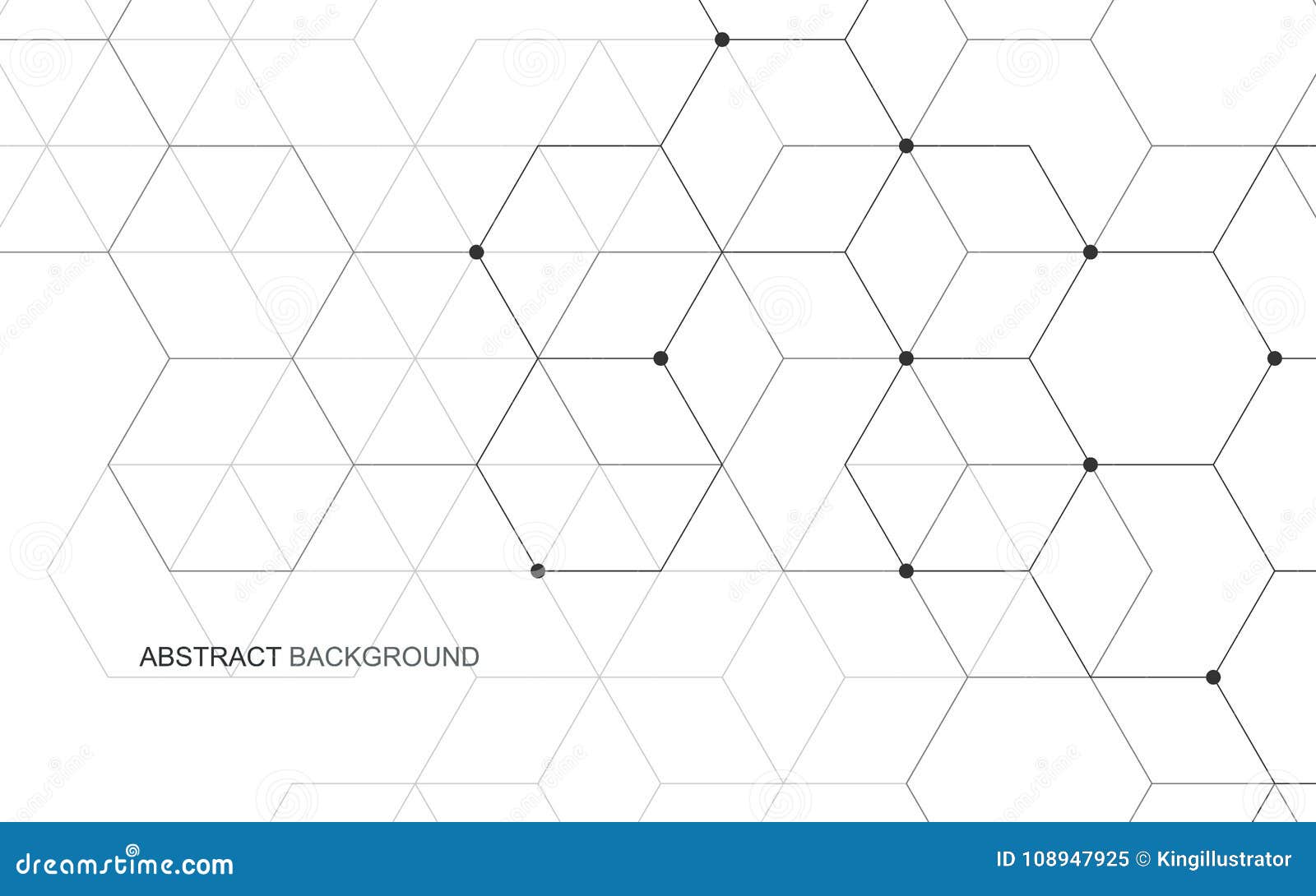 Vector Hexagonal Background. Digital Geometric Abstraction with Lines ...