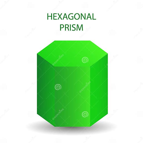 Vector Hexagonal Prism with Gradients and Shadow for Game, Icon ...