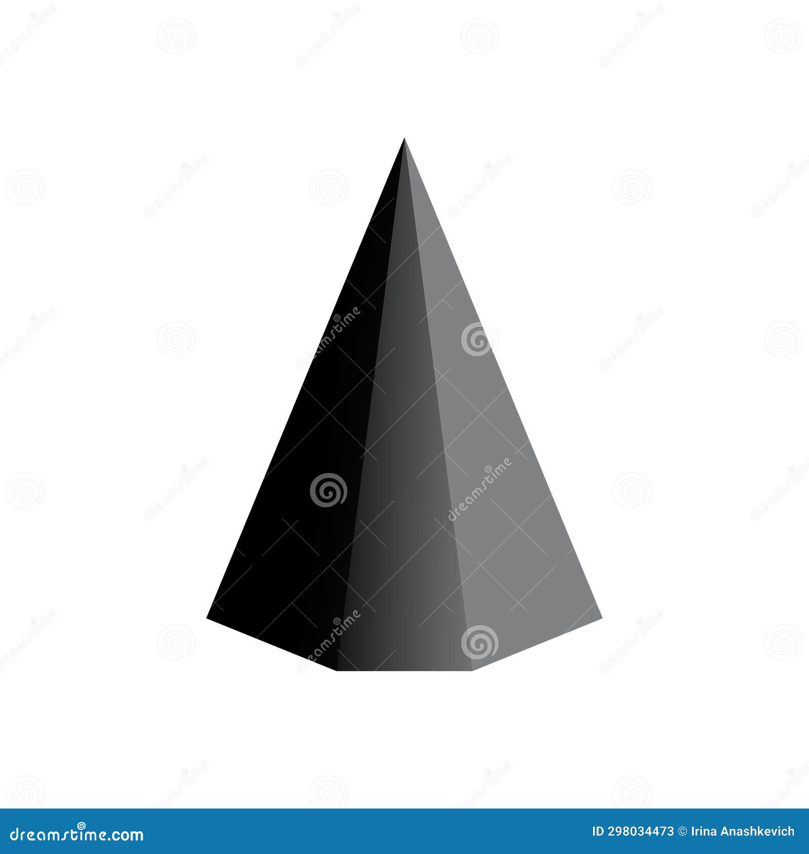 Vector Hexagonal Pyramid with Gradients and Shadow for Game, Icon ...