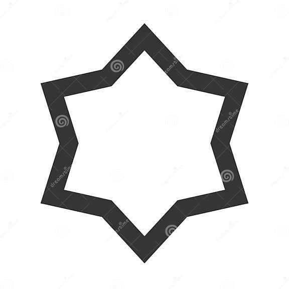 Vector Hexagonal Star Icon Isolated Stock Illustration - Illustration ...
