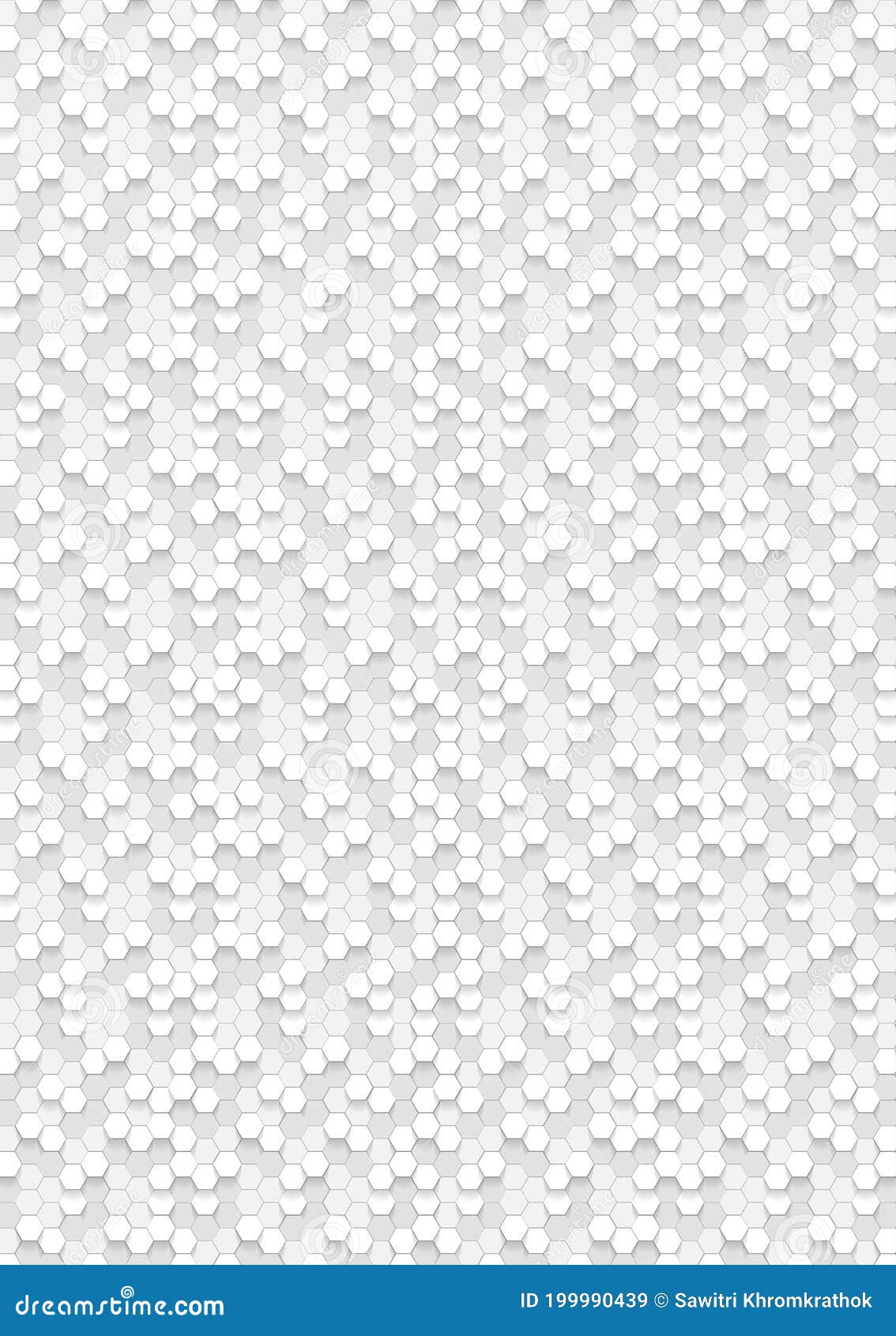 Hexagonal White Semless Background With 3d Effect Cartoon Vector ...