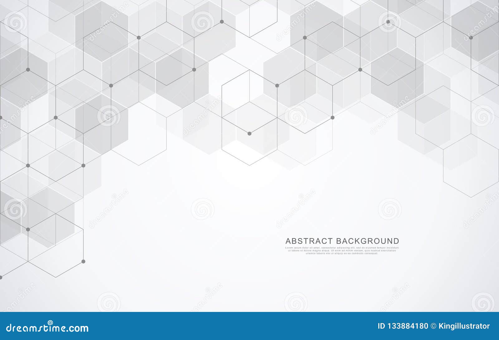 Vector Hexagons Pattern. Geometric Abstract Background with Simple ...
