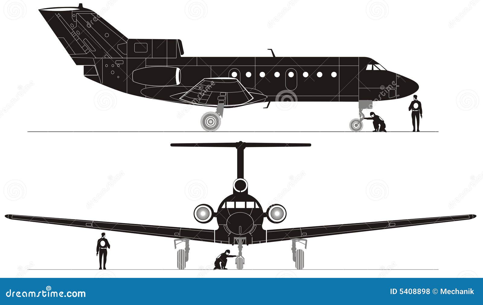 Vector Hi-detailed Jet Silhouettes Stock Vector - Illustration of ...
