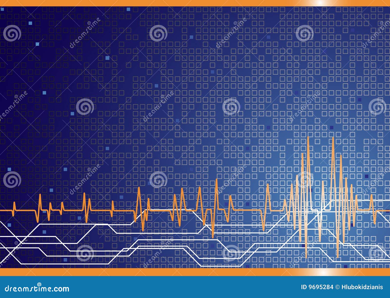 Vector Hi-tech Background in Blue Color Stock Vector - Illustration of ...