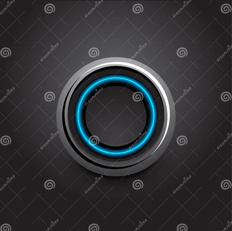 Vector Hi-tech Light Button Design Stock Vector - Illustration of ...