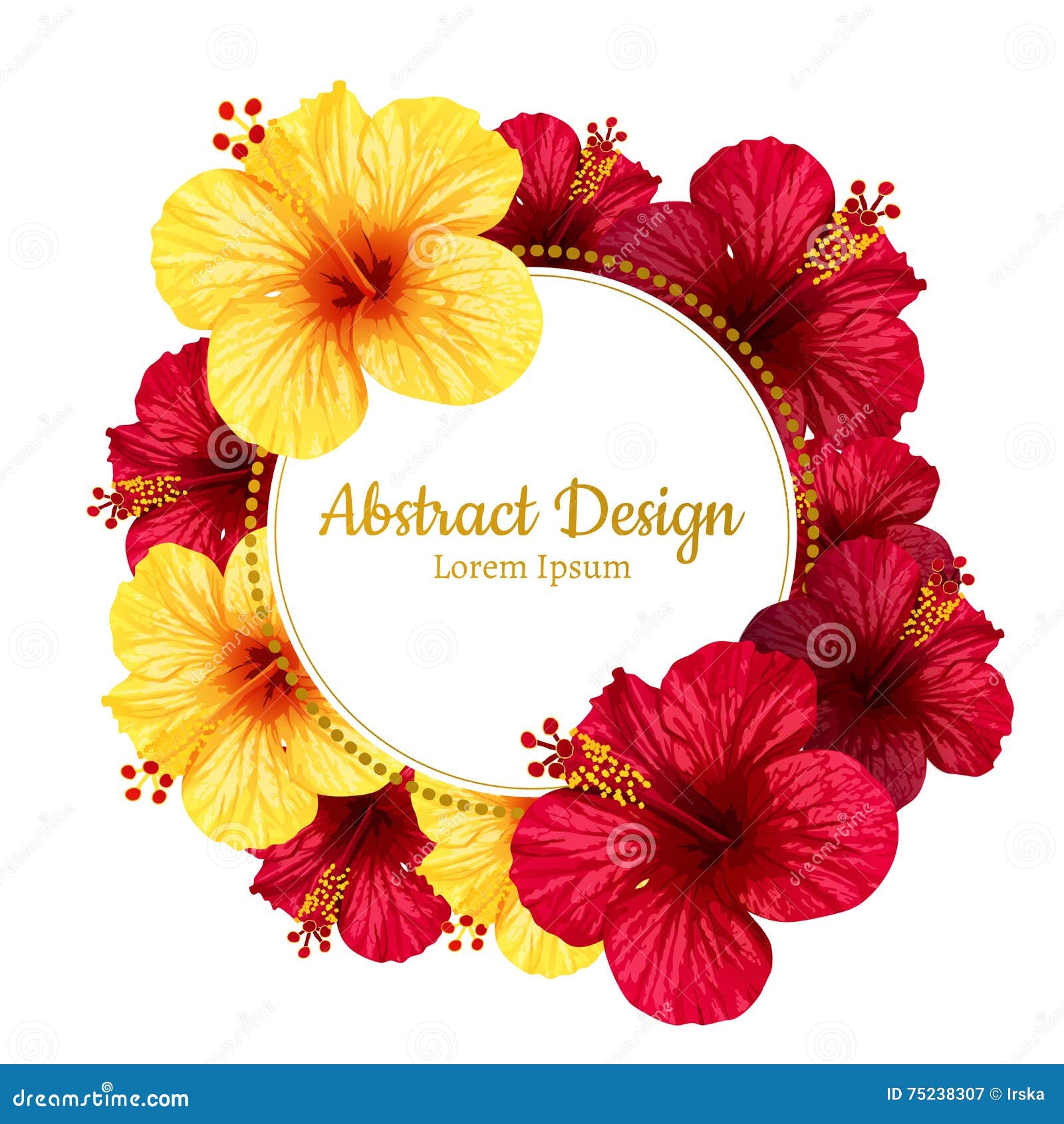 Vector Hibiscus Border | CartoonDealer.com #75808438