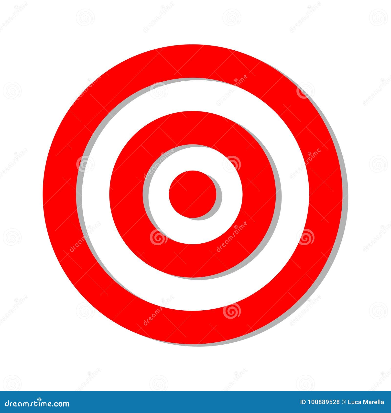 Red target sign stock vector. Illustration of arrow - 100889528