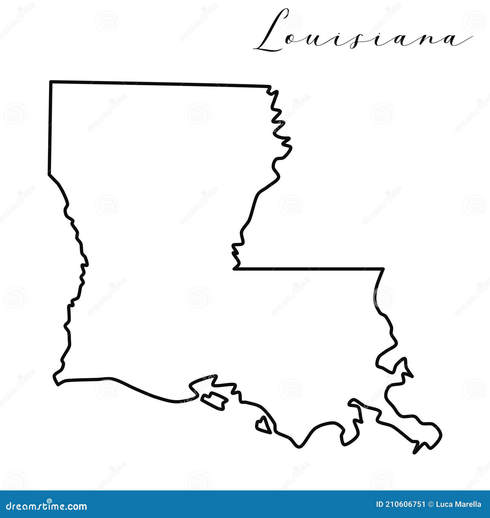 State Of Louisiana Blue Low Poly Map With Capital Baton Rouge Vector