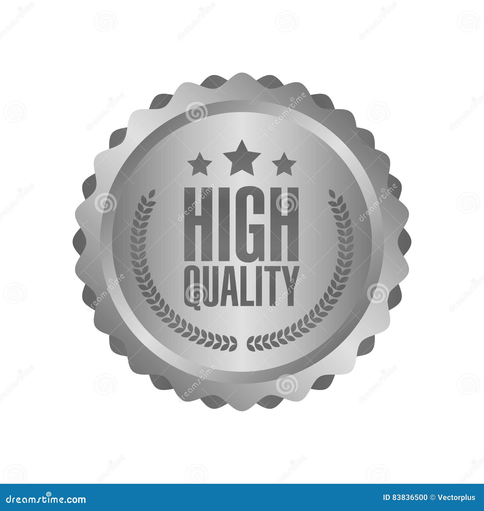 Vector High Quality Metal Silver Sign, Round Label Stock Illustration ...