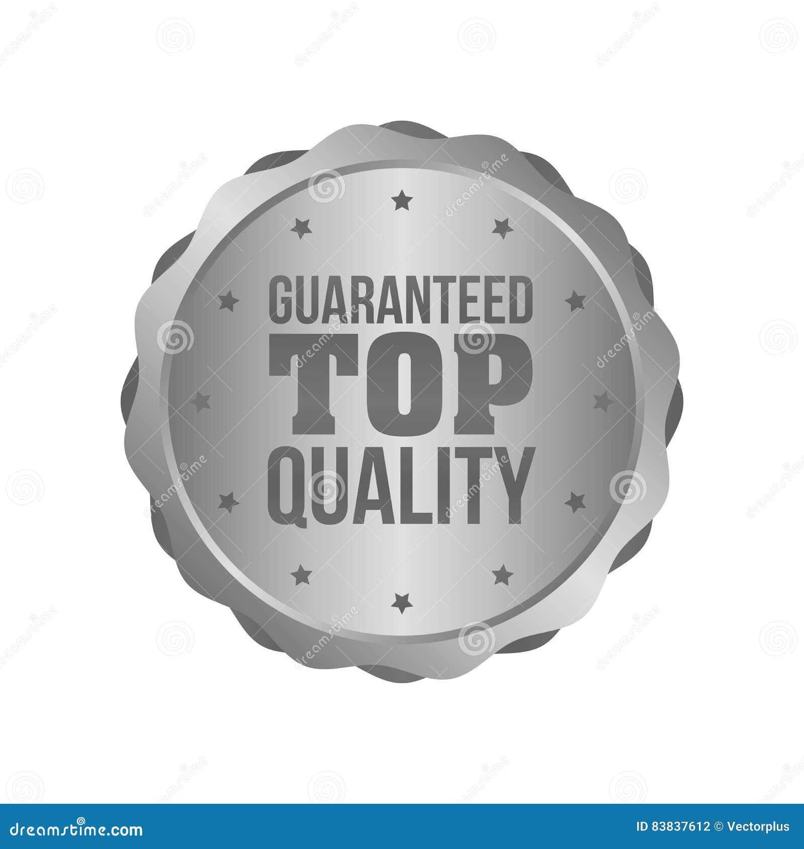 Vector High Quality Metal Silver Sign, Round Label Stock Illustration ...