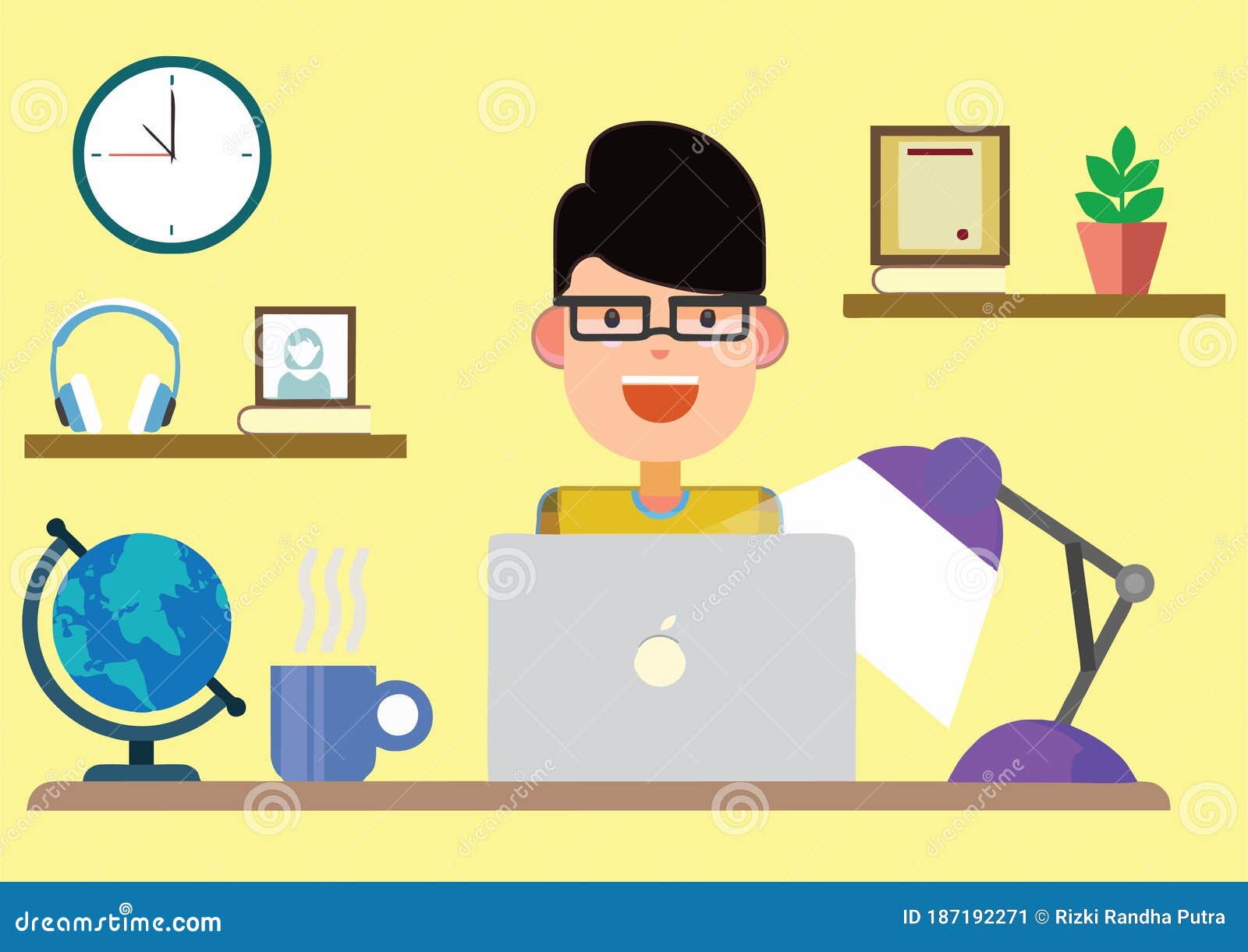 Vector of High Quality Smart and Diligent Student Animation Stock ...