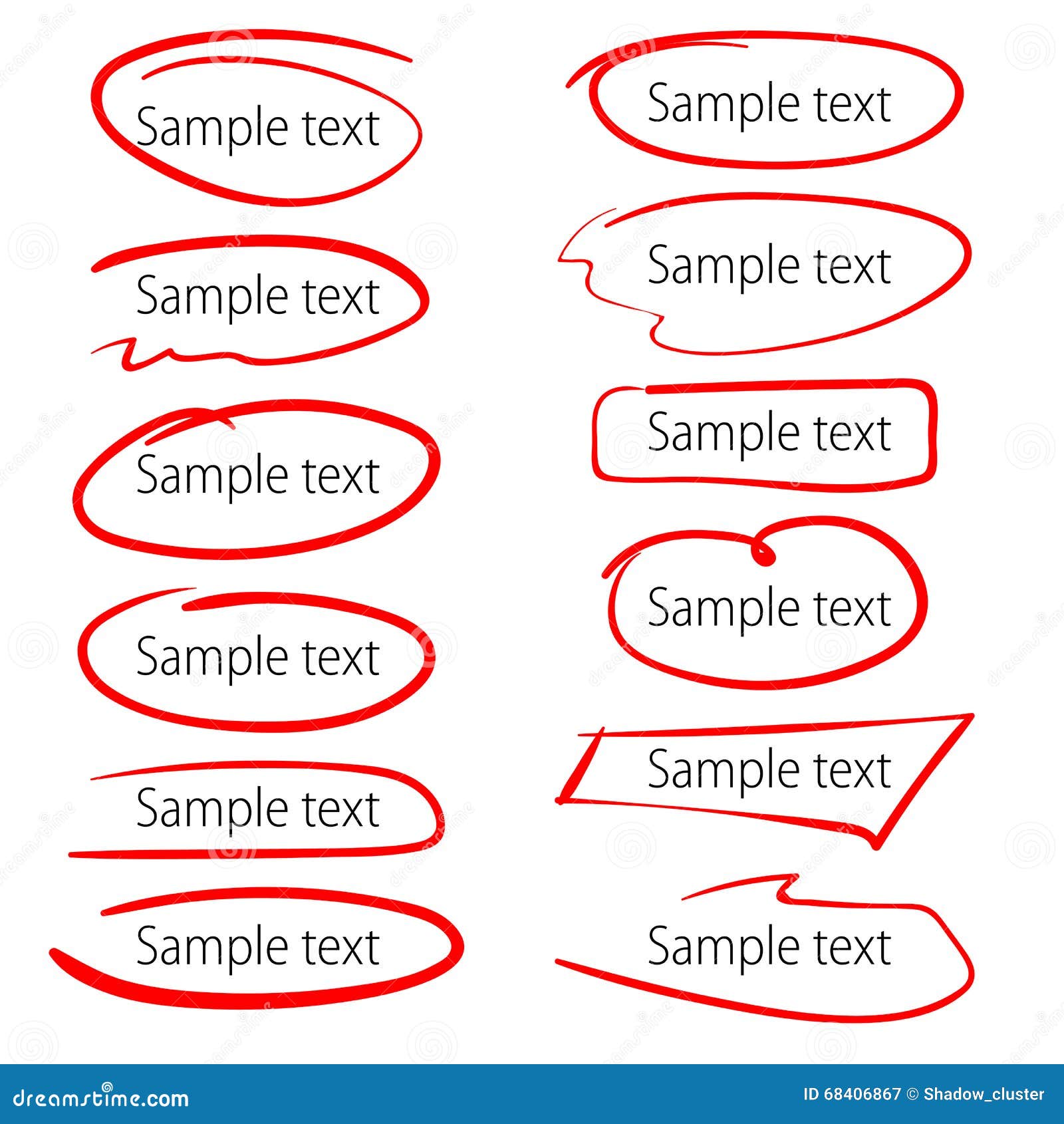 Vector Highlighter Elements Stock Vector - Illustration of pencil ...
