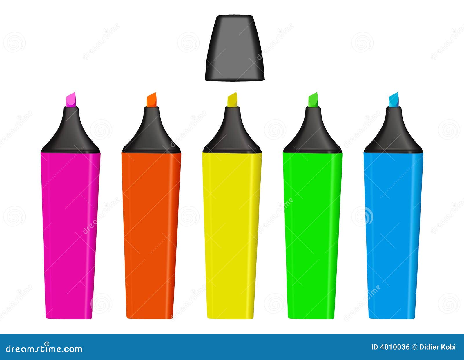 Vector Highlighters stock vector. Illustration of underline - 4010036