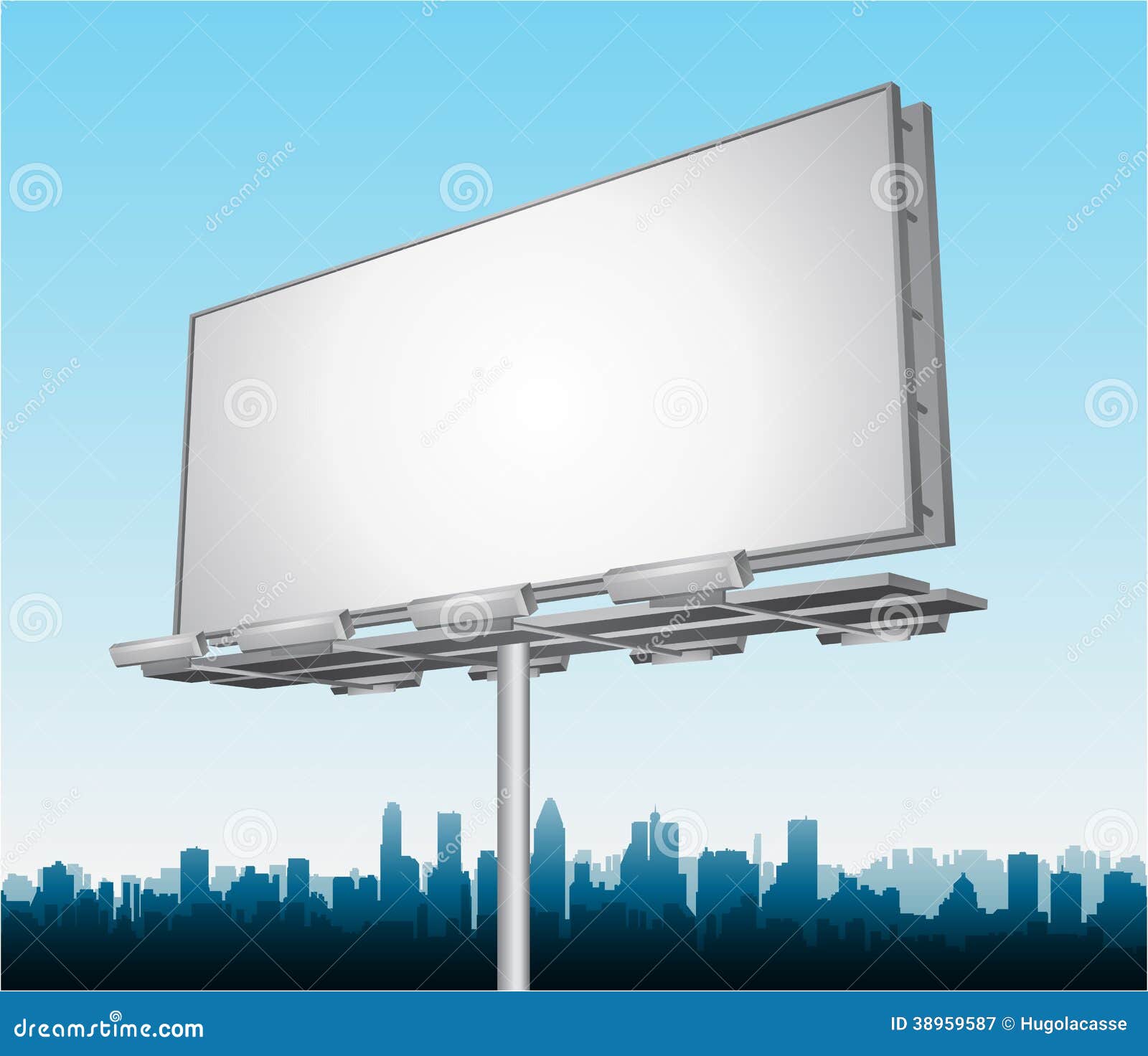 Vector Highway Ad Billboard Roadside Stock Vector - Illustration of ...