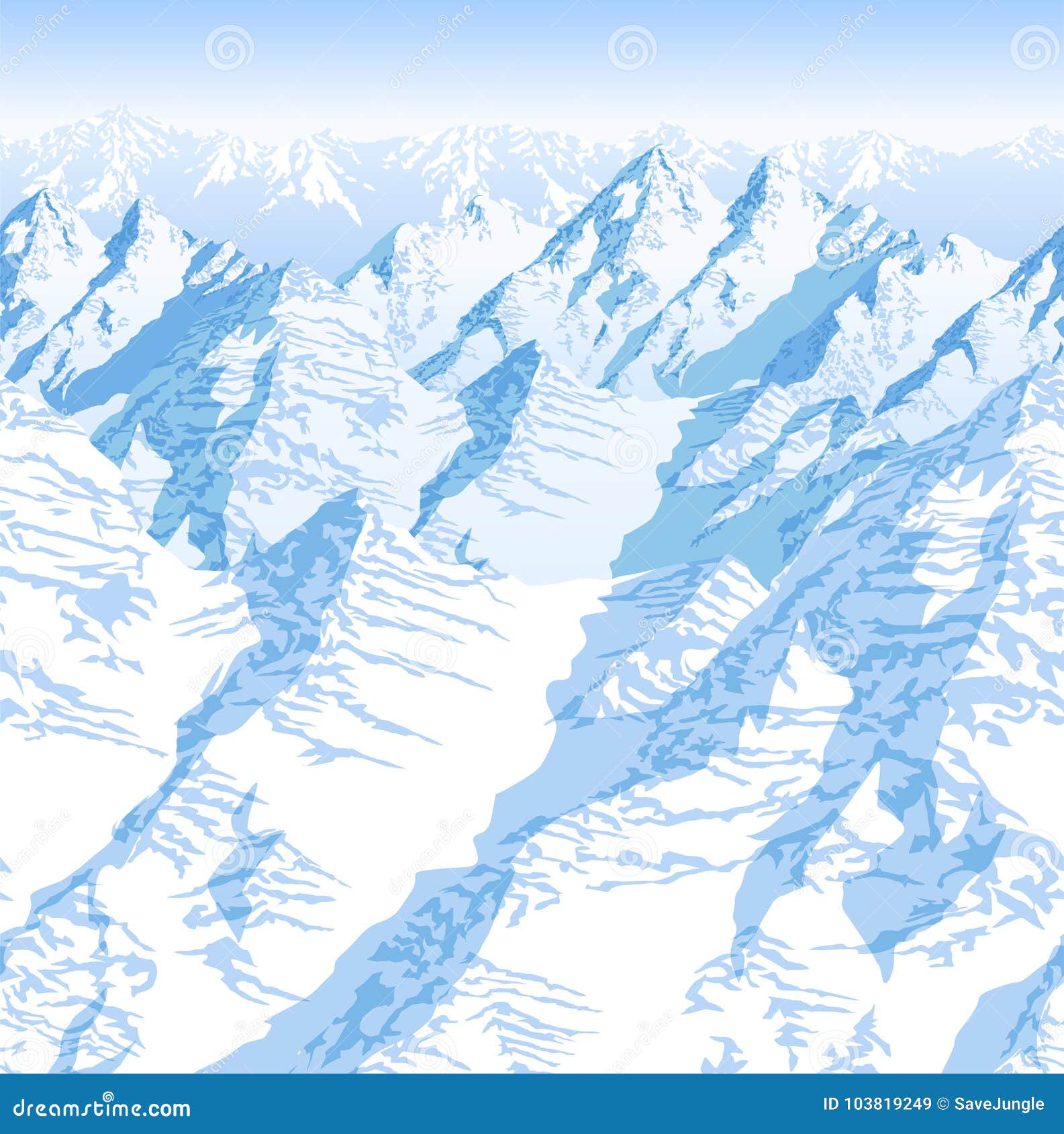 Vector Himalaya Nepal Alps Mountains Background Texture Seamless ...