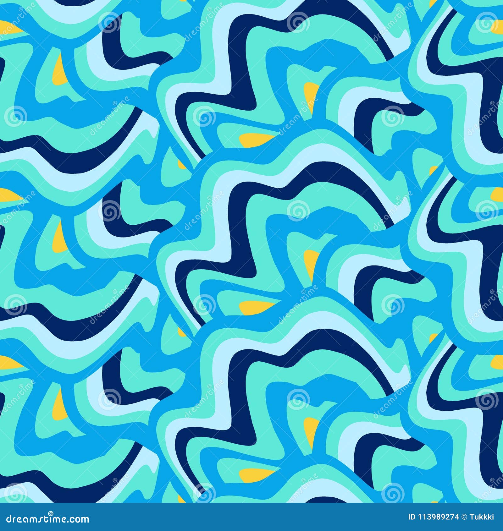 Vector Hippie Seamless Pattern Stock Vector - Illustration of design ...