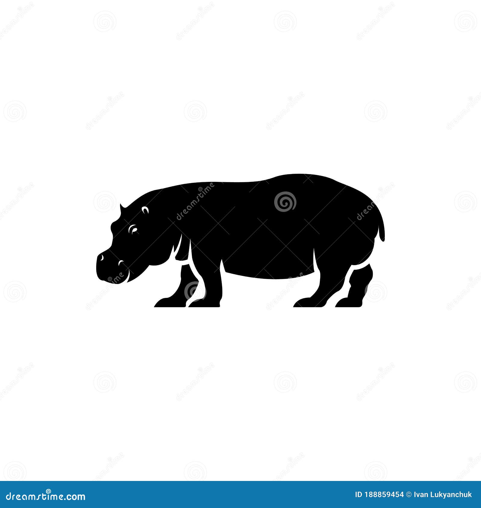 Vector Hippo Silhouette | CartoonDealer.com #173776238
