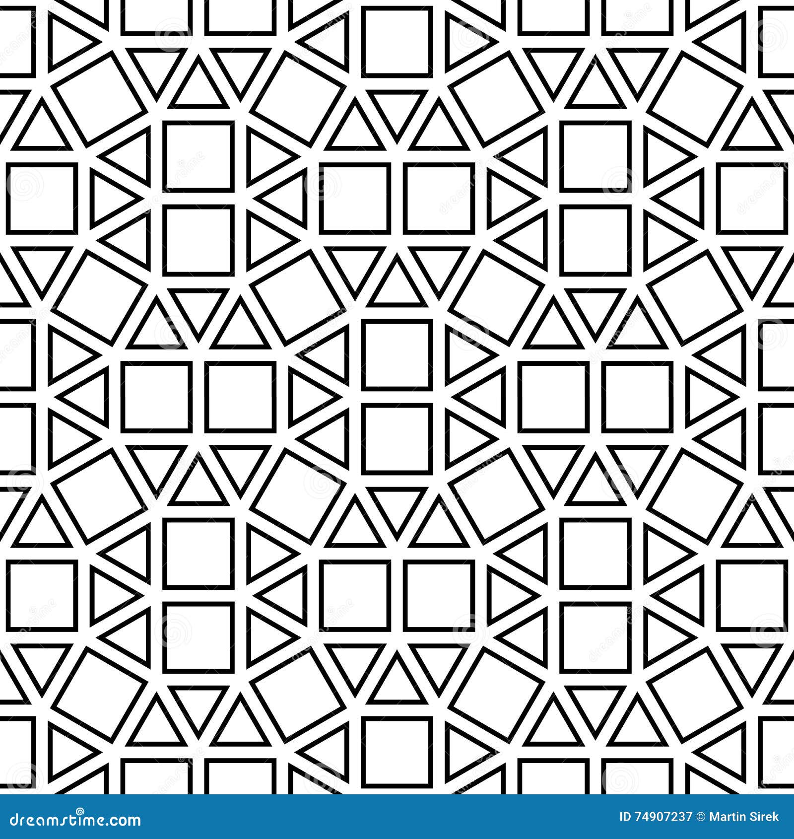 Vector Hipster Abstract Geometry Pattern Square, Black and White Seamless Geometric Background ...