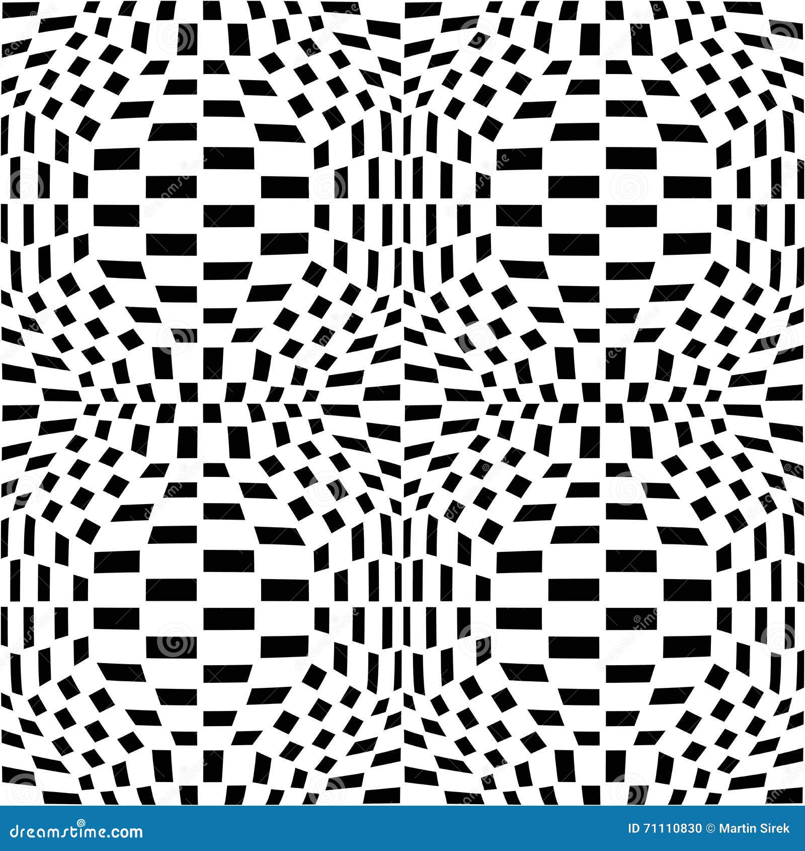 Vector Hipster Abstract Geometry Trippy Pattern with 3d Illusion, Black and White Seamless ...