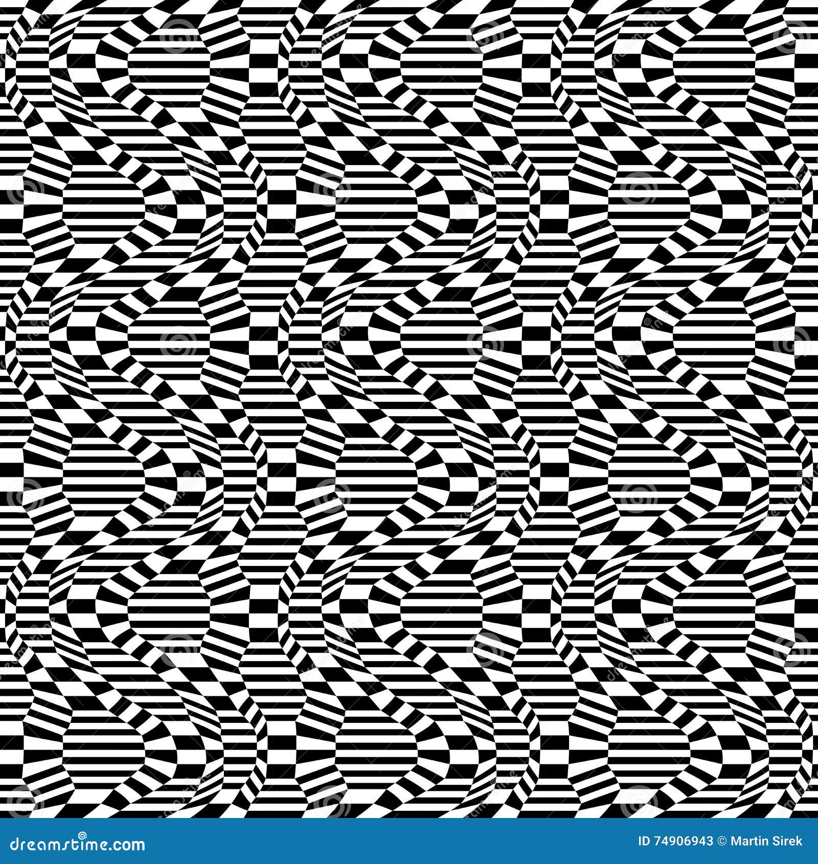 Vector Hipster Abstract Geometry Trippy Pattern with 3d Illusion, Black and White Seamless ...