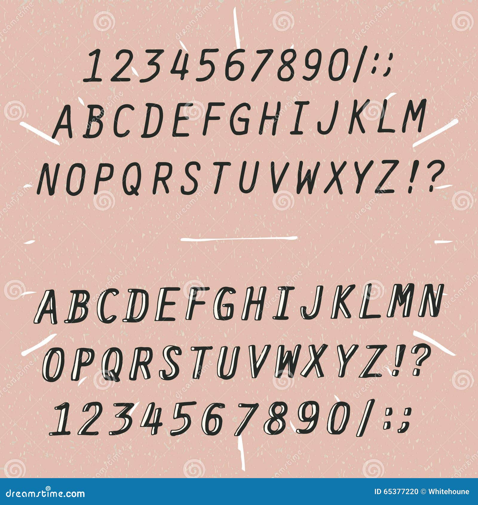 Vector hipster alphabets stock vector. Illustration of hand - 65377220