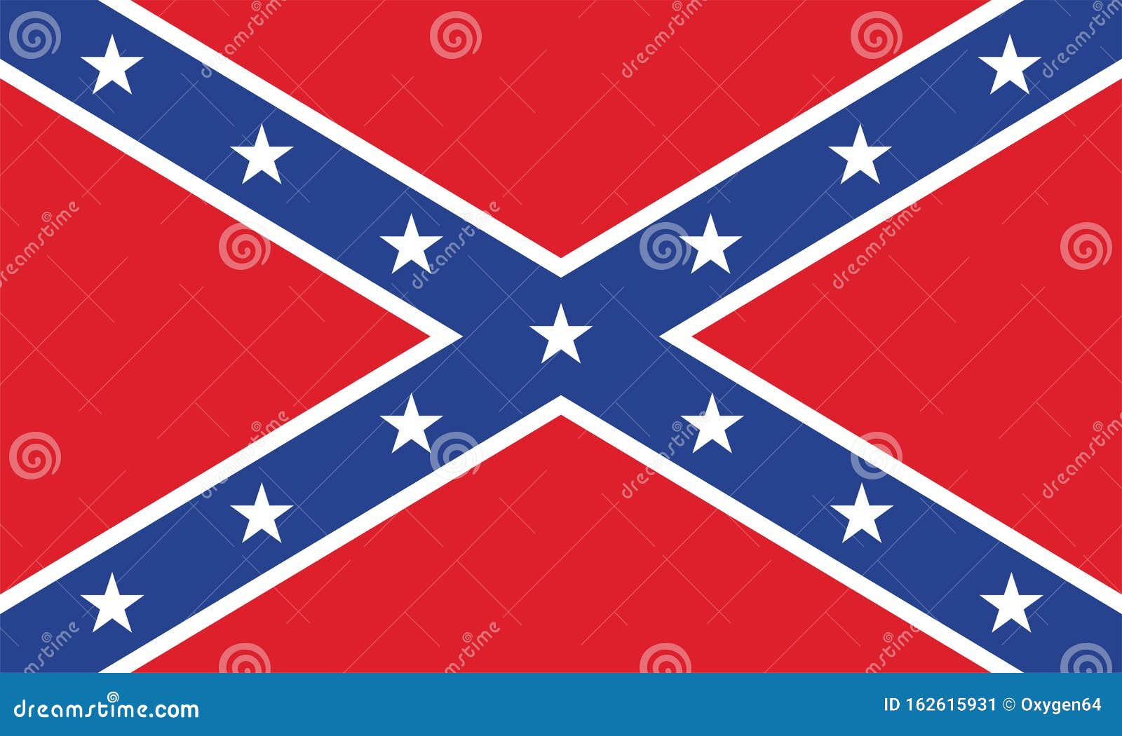 Confederate official flag stock vector. Illustration of dixie - 162615931