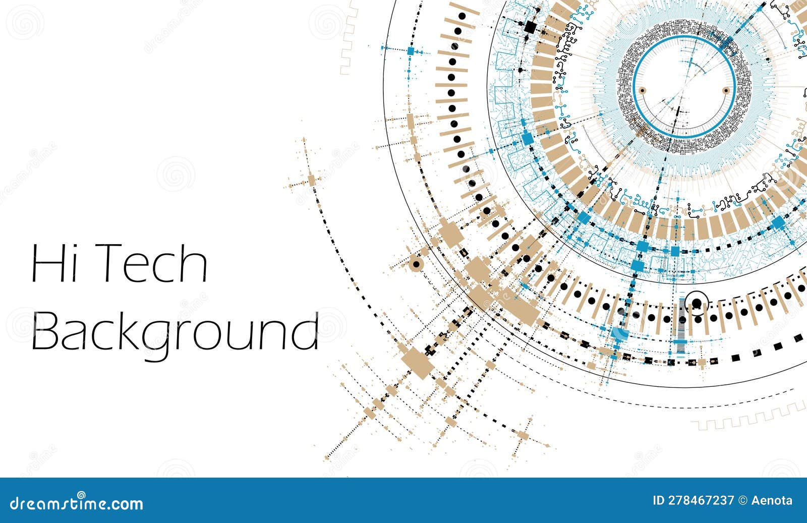 Vector HiTech Background - Technology Diagram Concept Vector Graphic ...