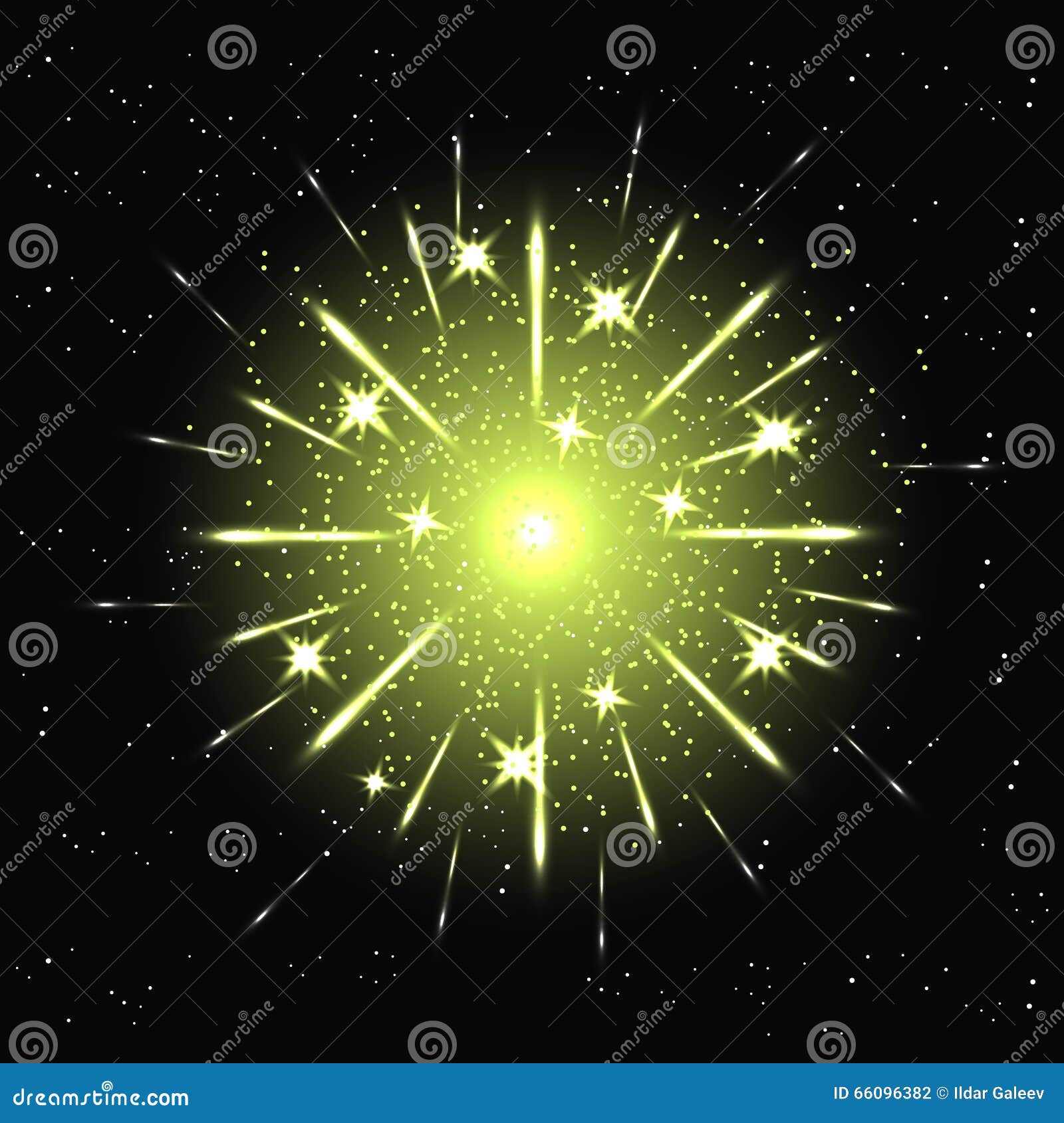Vector Holiday Green Firework Stock Vector - Illustration of fire ...