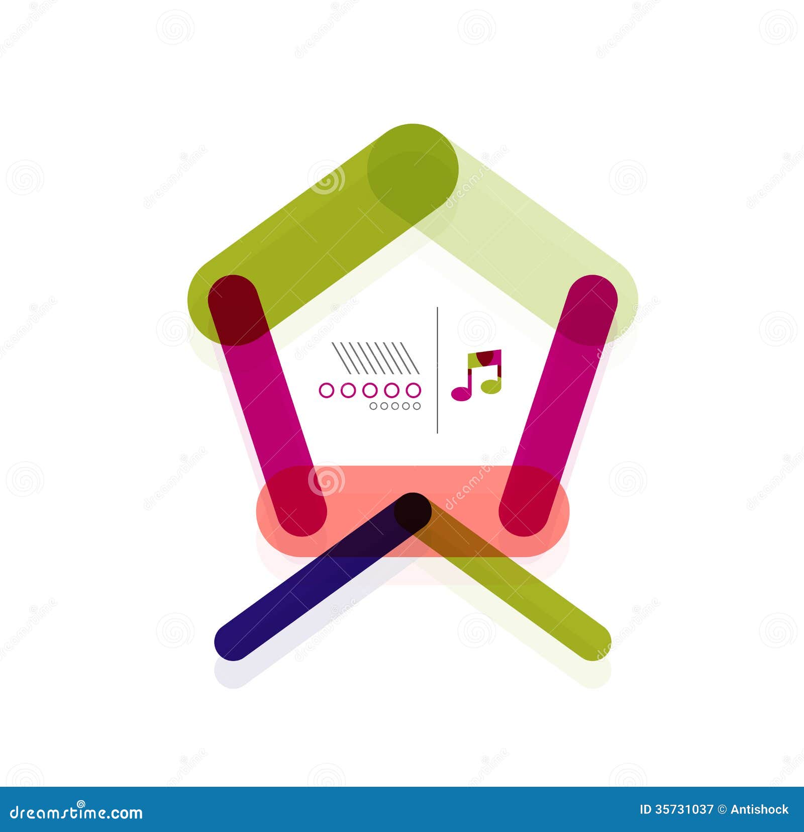 Vector Home Abstract Geometric Shape Concept Stock Vector ...